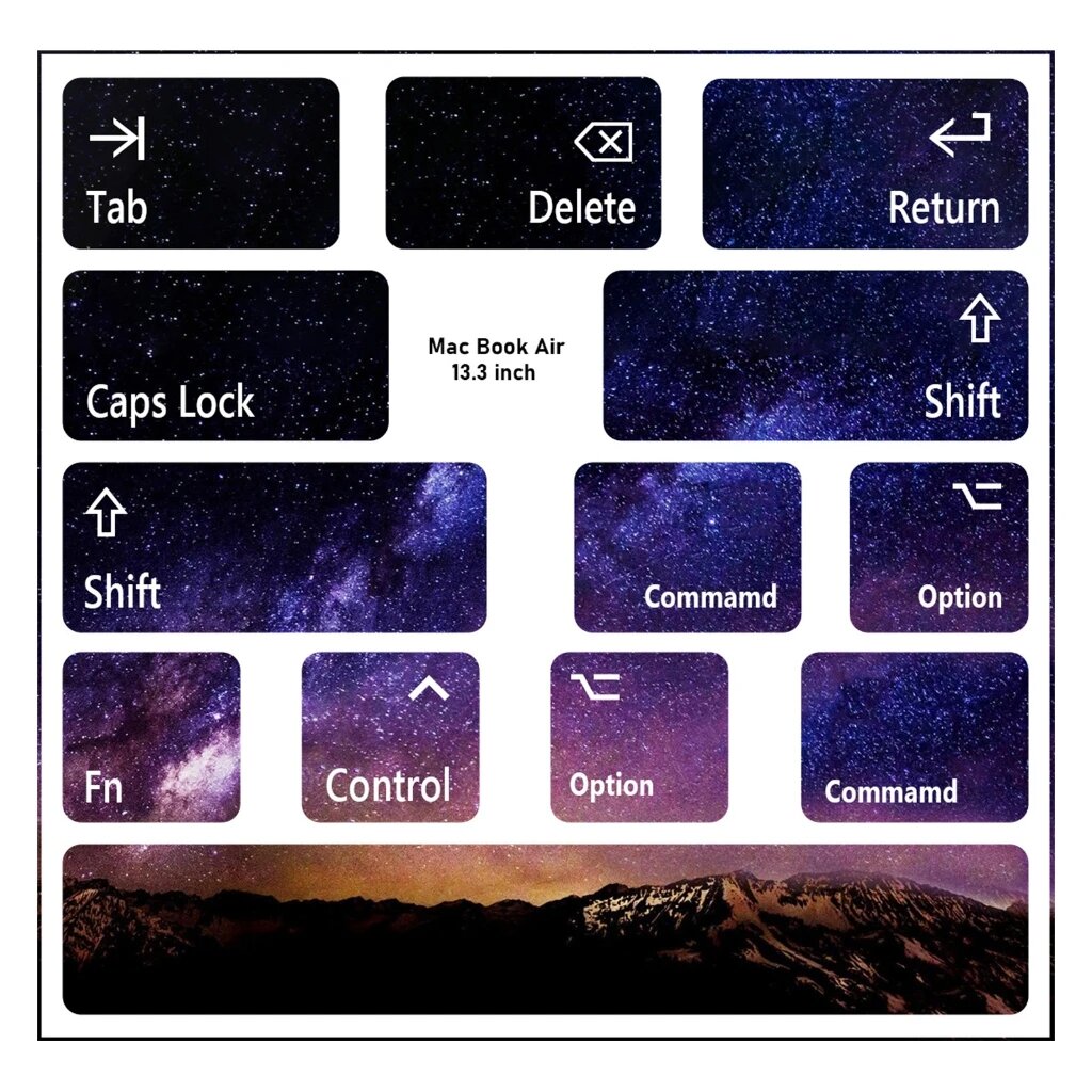 Наклейки на клавиатуру для Macbook Air