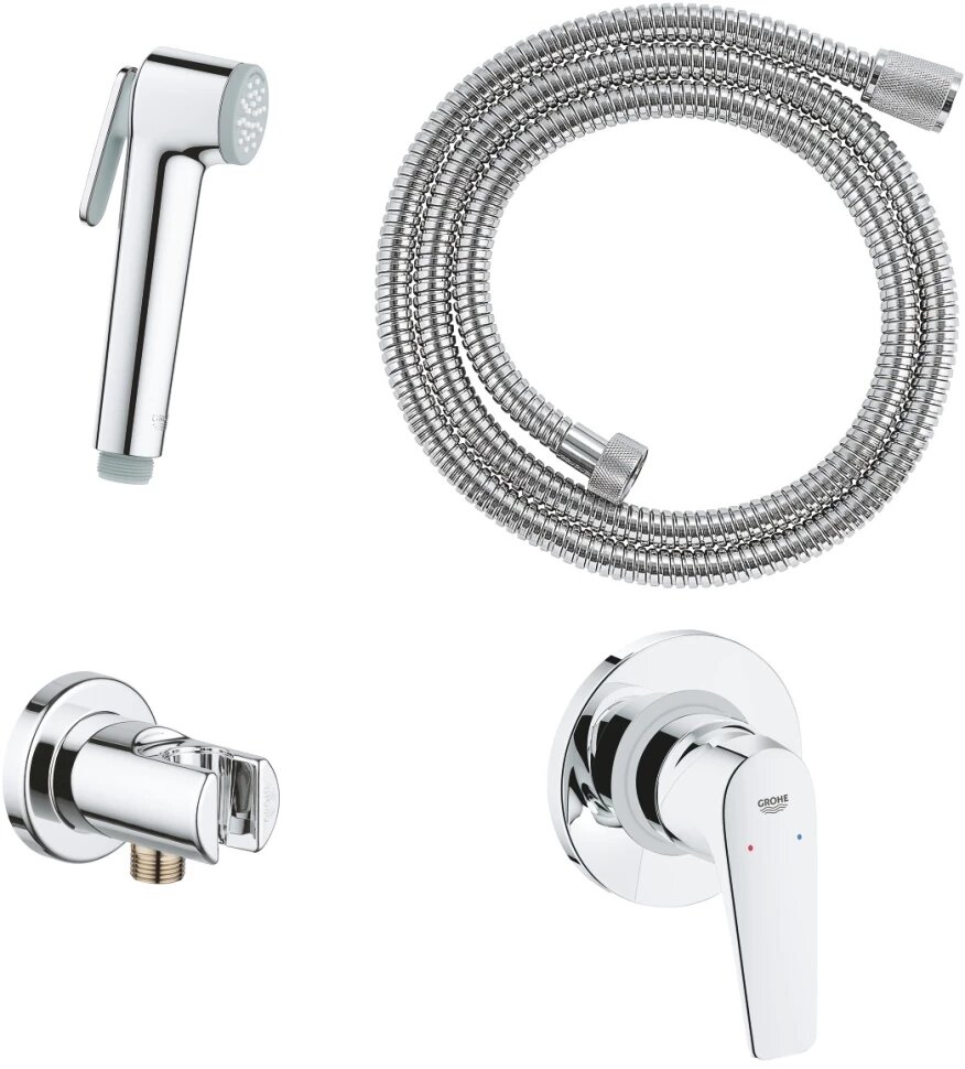 Гигиенический душ Grohe BauFlow 29328000 со смесителем, хром