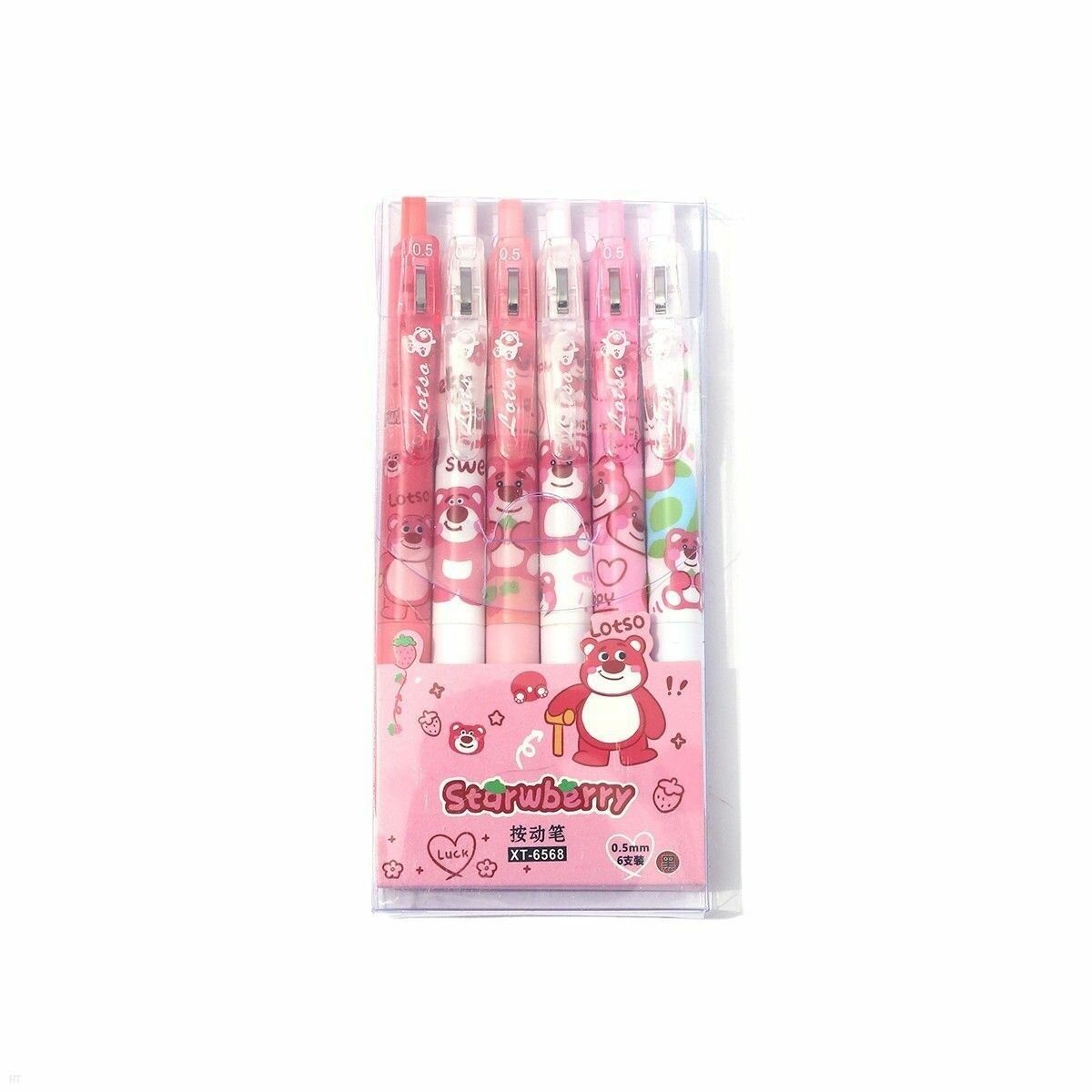 Ограниченная серия гелевых ручек Strawberry Bear ST с щелчком