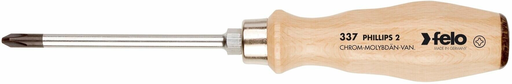 Отвертка Felo с деревянной рукояткой ударная PH 2Х100 33720390