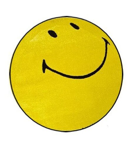 Ковер яркий круглый 100*100 см желтый, прикроватный для детской комнаты / мягкий ковер / ковер в подарок