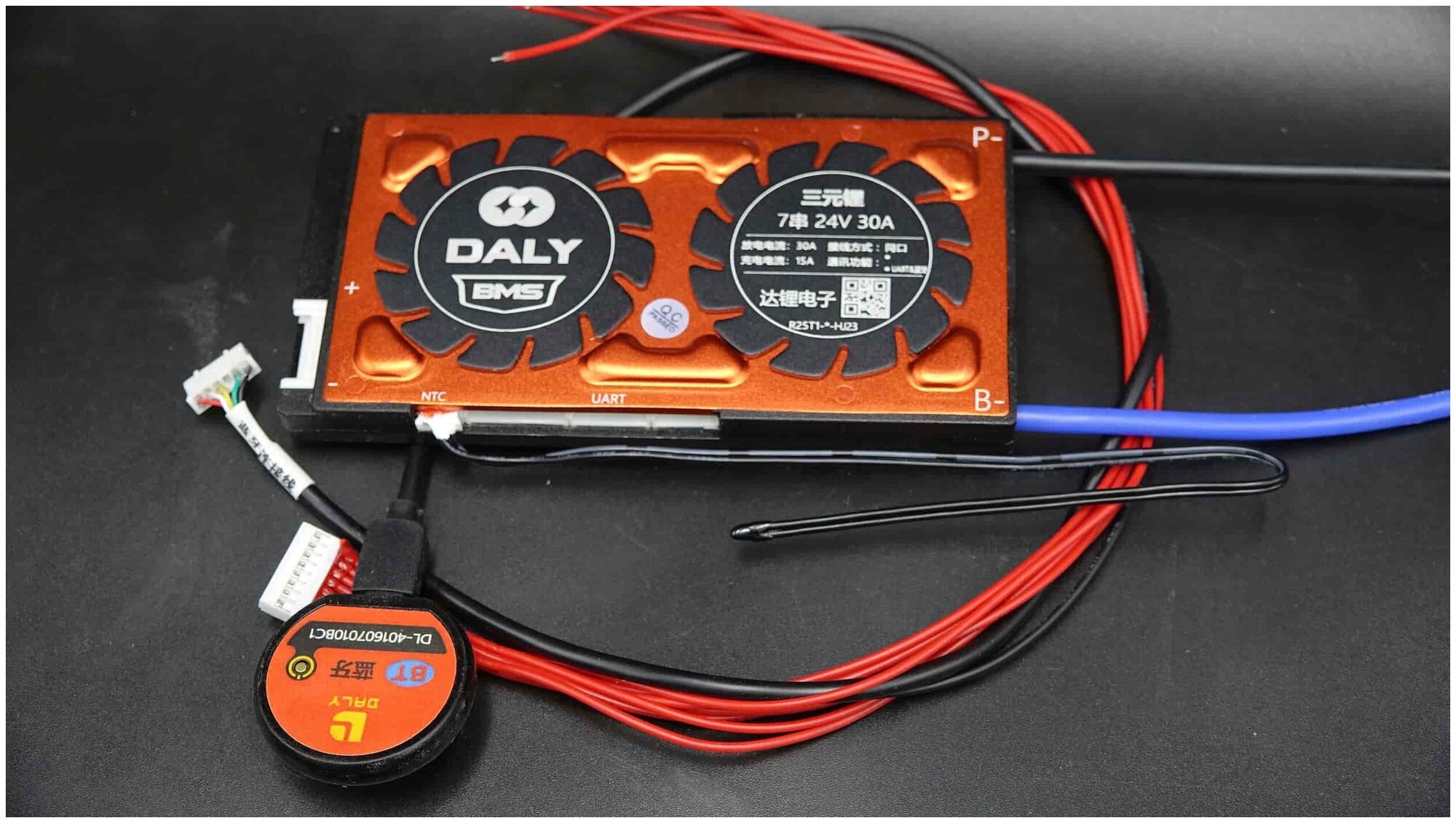 7S Умная Плата защиты Smart BMS DALY Li-ion 30A c Bluetooth, Водозащищенная, общий порт заряда-разряда