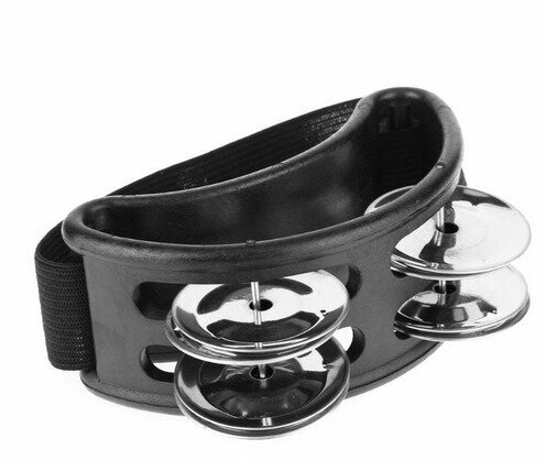 Тамбурин G-5 с креплением на ногу/руку (черный)