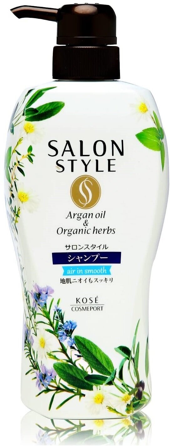 Шампунь KOSE Salon Style объём и гладкость, с аргановым маслом, 500 мл