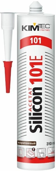 Герметик силиконовый "KIM TEC" (1/6) 02-01-46/02-01-35 Коричневый 101Е 310мл 57433