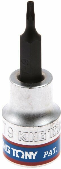 Насадка (бита) торцевая 3/8", TORX, T9, L = 50 мм, с отверстием KING TONY 302709