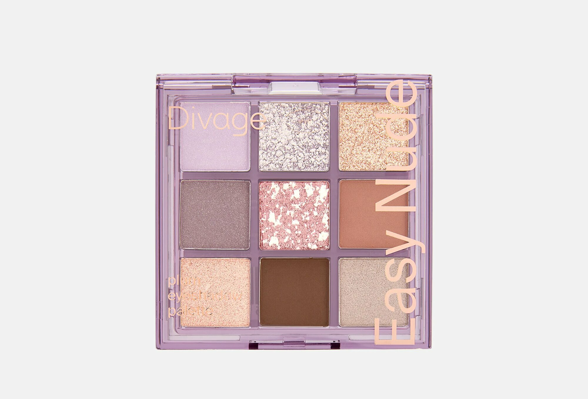 Палетка теней DIVAGE "Eyeshadow Palette Easy Nude Plum", не тестируется на животных