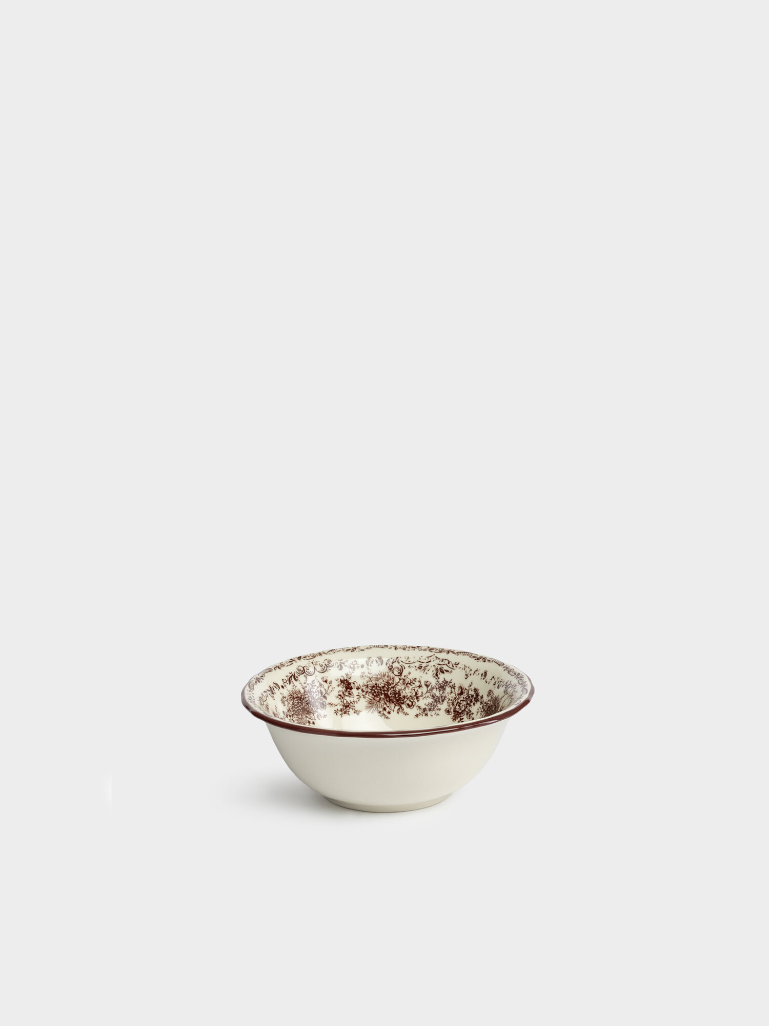 Салатник, 16x6 см, 560 мл, фарфор P, молочный, Шишки и цветы, Pine lace