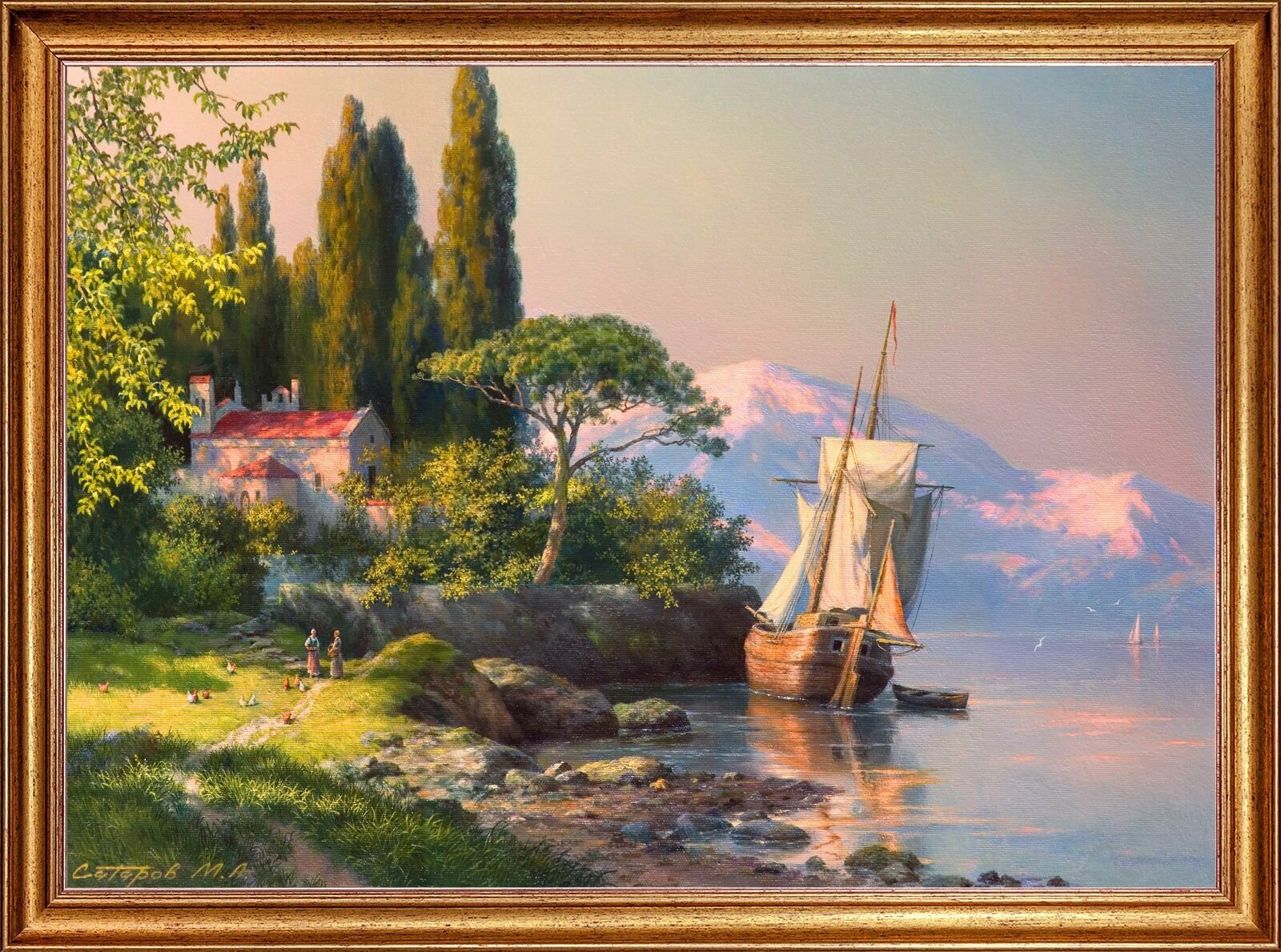 Картина "Раннее утро" 50х70 см, художник - Сатаров Михаил. Арт. СМ8-50х70