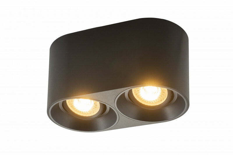 Светильник накладной под LED-лампу с цоколем GU5.3, IP20, без лампы, Denkirs DK3036-BK