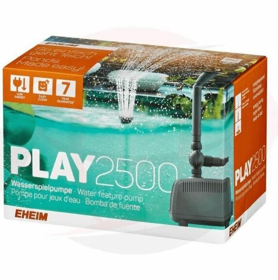 Помпа EHEIM фонтанная PLAY2500 с тремя насадками, 38 Вт, 2300л/ч, h2,4м, кабель 10 м, 189х135х140 мм
