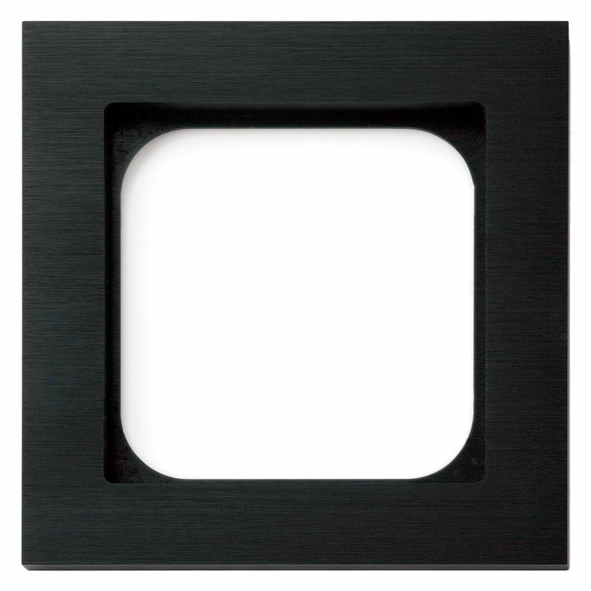 Рамка 1-пост 001-03 Basalte Frame Aluminium 1-gang, brushed black, черный матовый, 1 шт.
