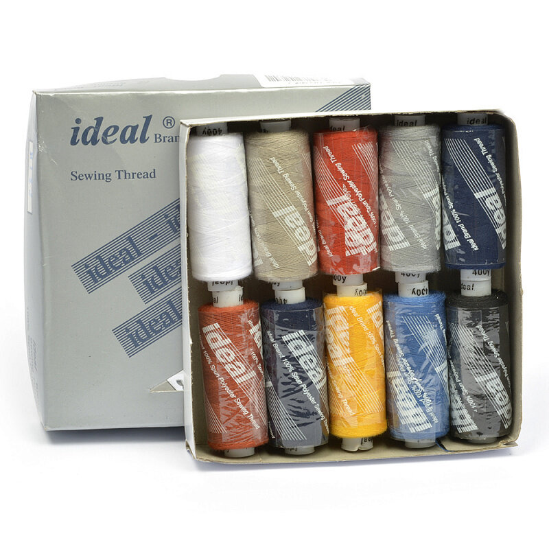 Набор ниток для шитья IDEAL 40/2 джинсовые оттенки упак.10 шт