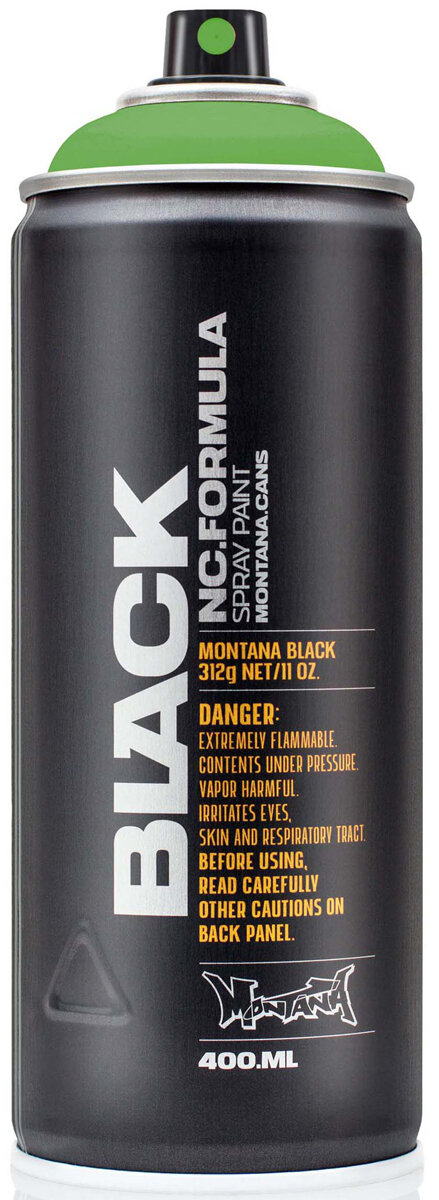 Краска для граффити аэрозольная MONTANA BLACK светло-зеленая 0,4л 6220 BLK