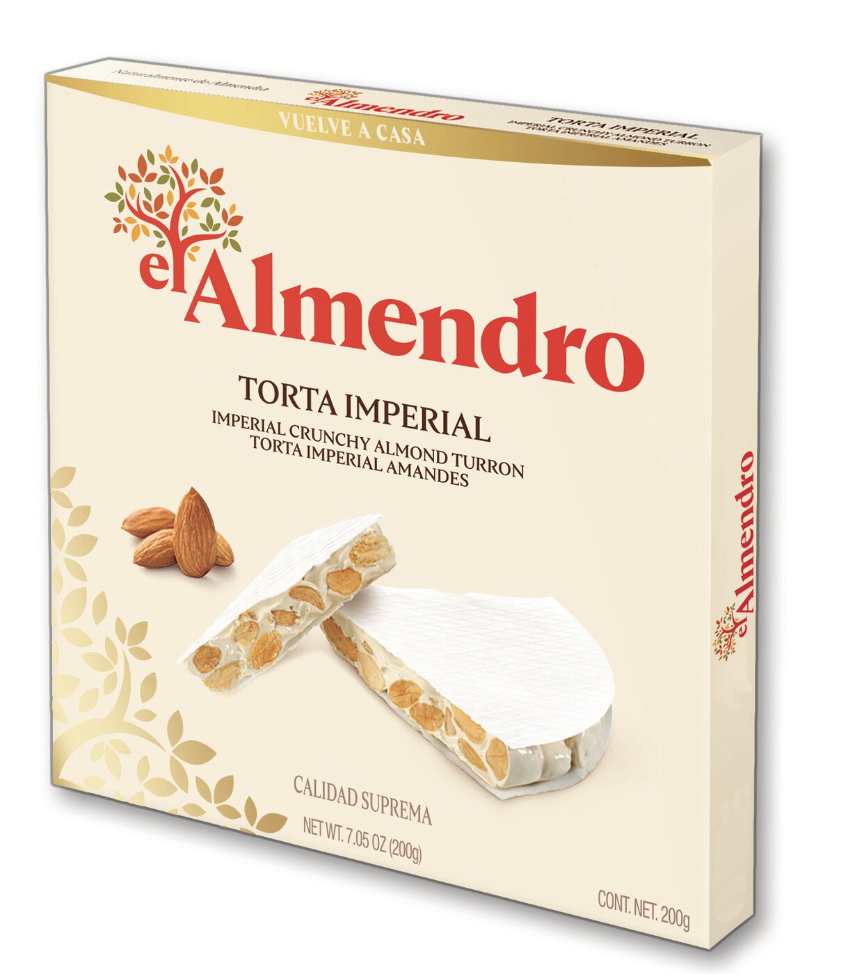 Хрустящий миндальный туррон El Almendro Torta Imperial 200г Испания