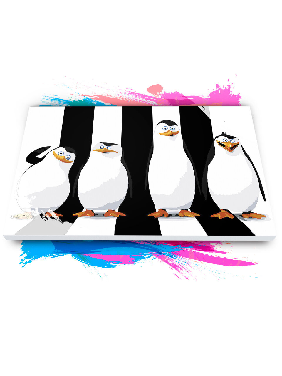 Картина по номерам на холсте Мадагаскар - Пингвины, 40 х 60 см