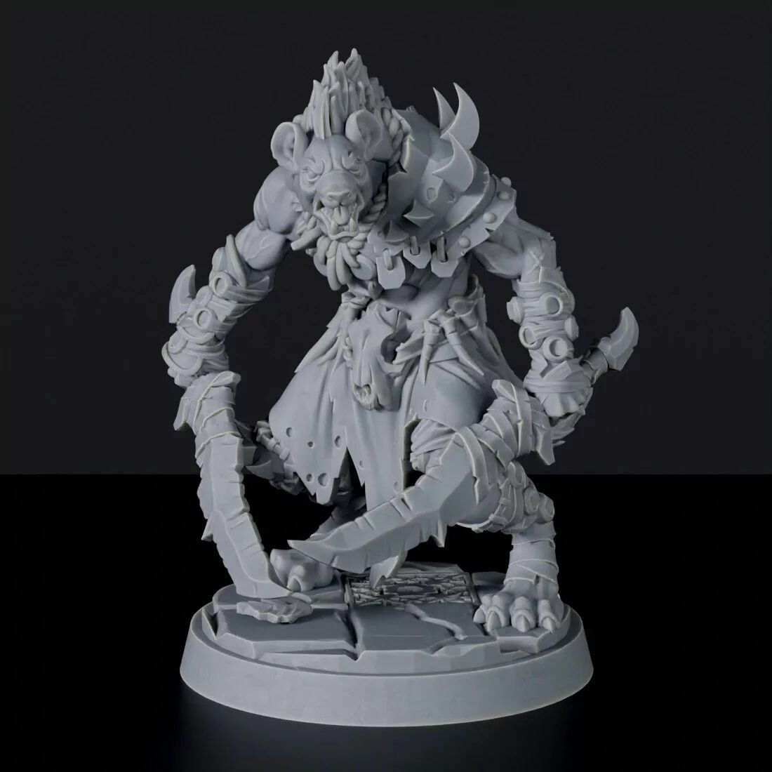 Миниатюра D&D 'Гнолл A' масштаб 32 мм (DnD, Dungeons & Dragons, ДнД, Подземелья и Драконы, Pathfinder)