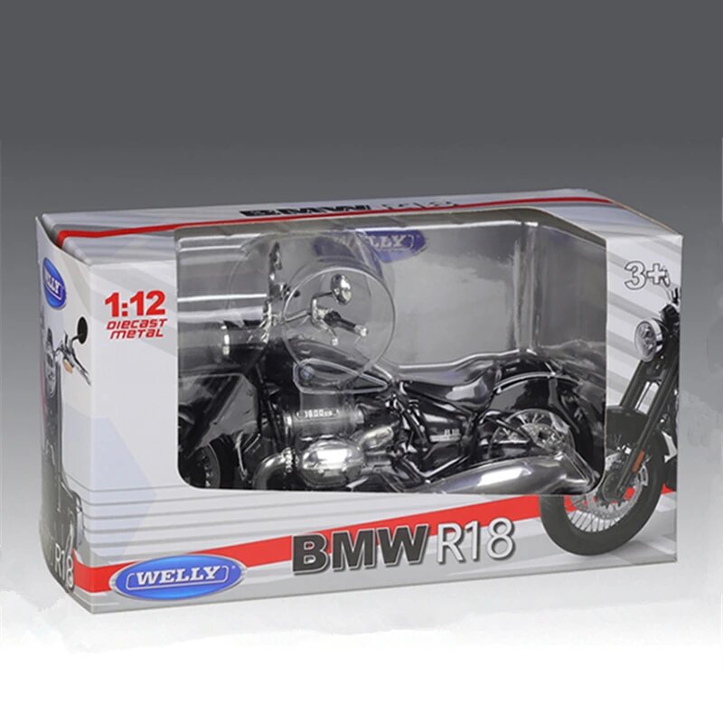 Модель мотоцикла WELLY 1:12 BMW R18 2020, модель из сплава, литые металлические игрушки, модель уличного круиза, Коллекционная модель мотоцикла, подарок для детей