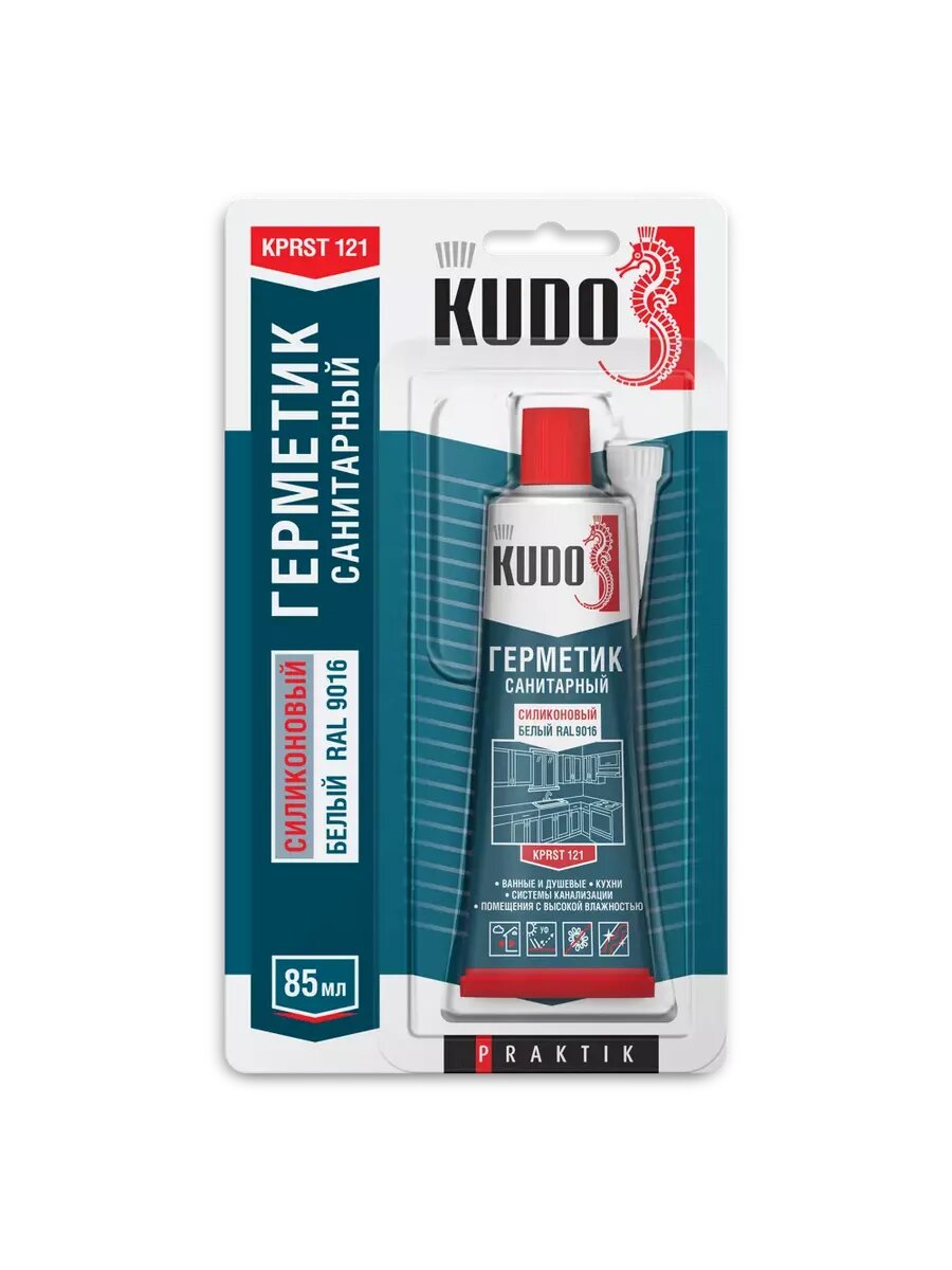 Герметик силиконовый Praktik санитарный белый тюбик 85 мл