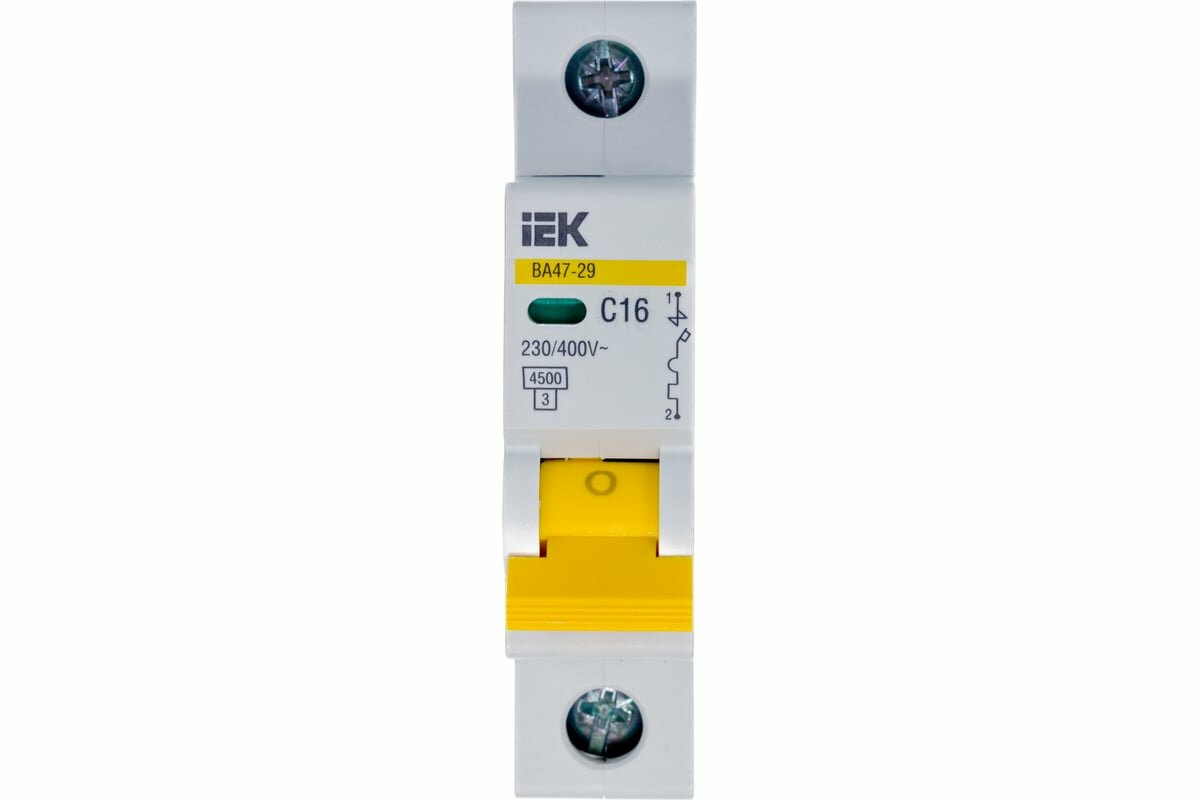 IEK ВА47-29 1п 16А С 4.5кА MVA20-1-016-C автоматический выключатель для щитов