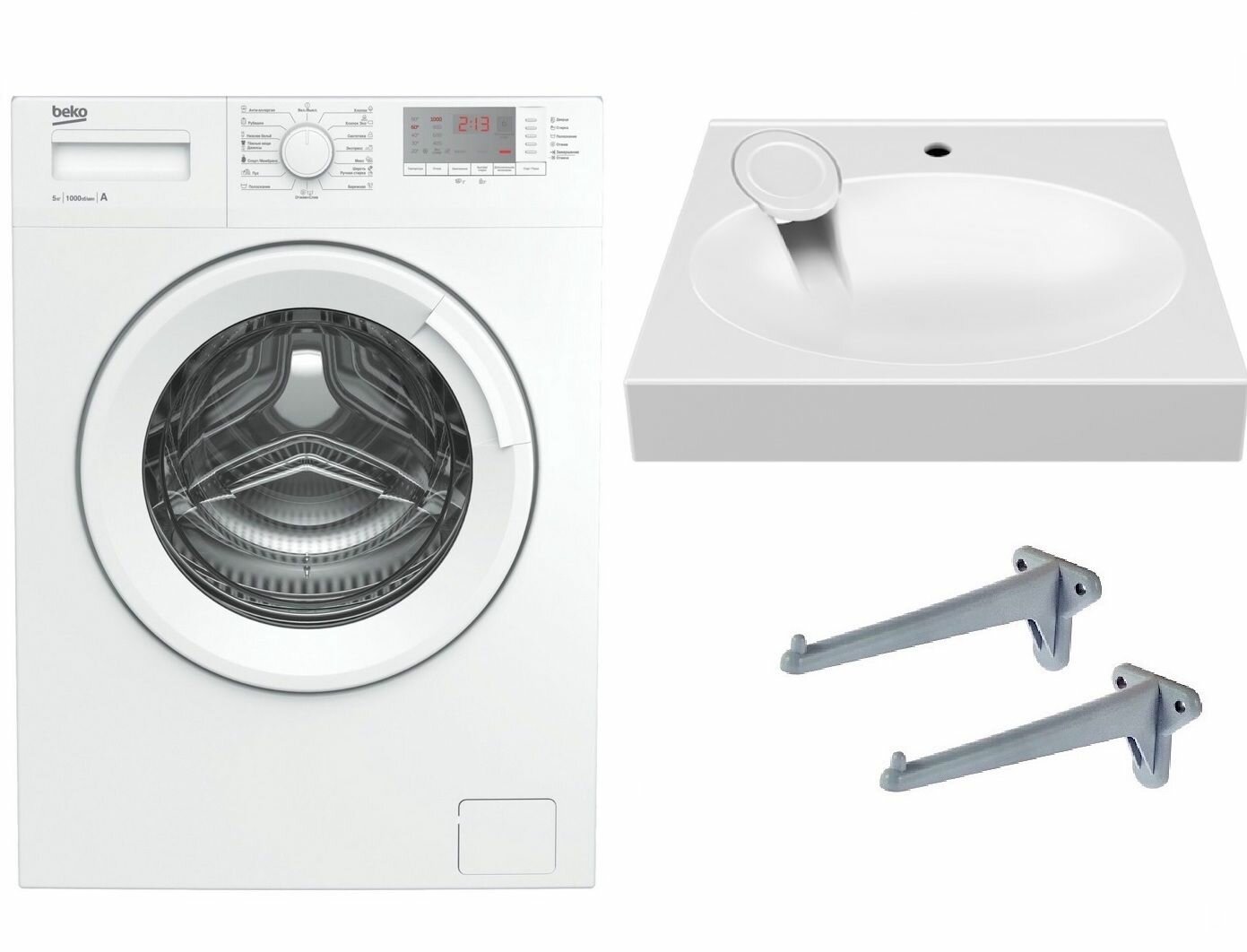 Стиральная машина Beko WRS 5512 BWW с с раковиной Лигурия 50