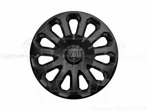 Колпаки декоративные (на пруж.) r-15 "а-1" черный глянец (к-т 2 шт) (ак1532)