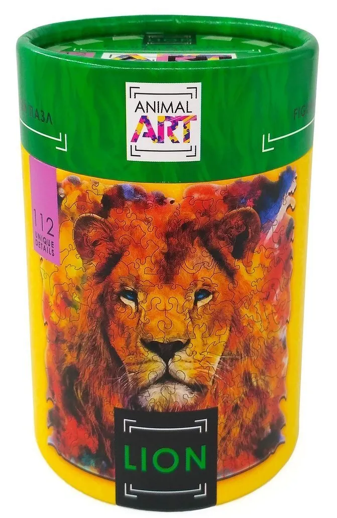 Пазл Нескучные игры ANIMAL ART "Лев", фигурный