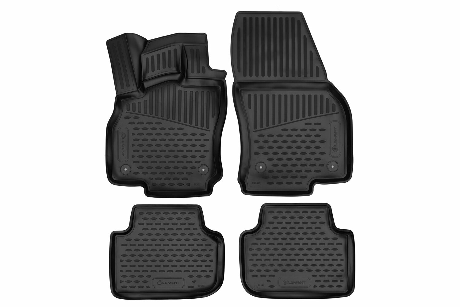 Коврики 3D в салон для AUDI Q3, 2018- кроссовер, 4шт. (полиуретан) Element. ELEMENT3D02192210K