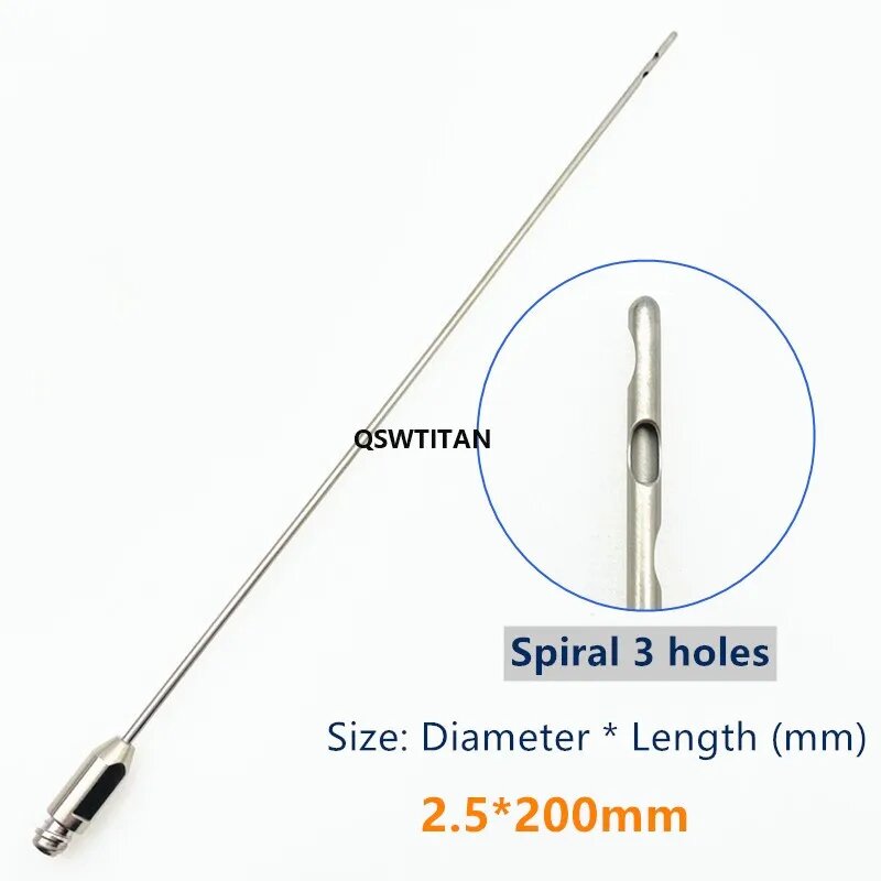 Спиральная канюля для липосакции 2.5*200mm