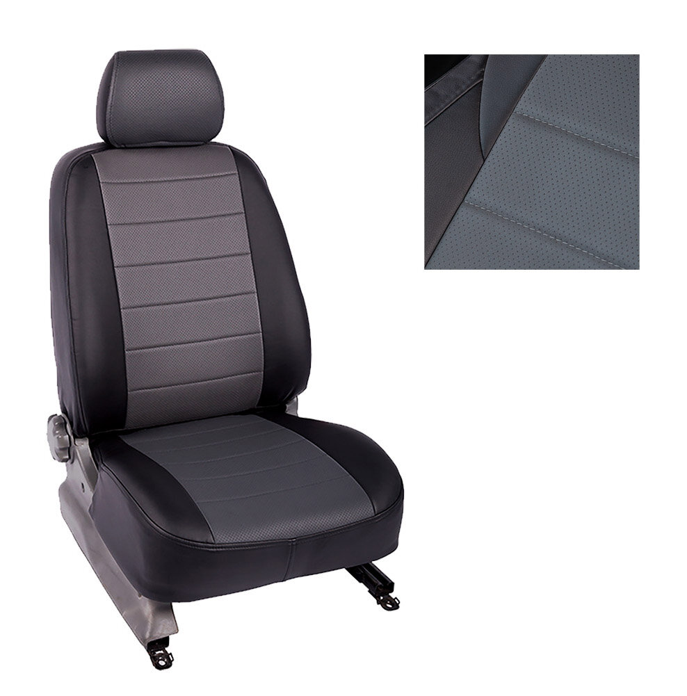 Чехлы из экокожи Seintex для Mazda CX-5 Drive Direct 40/60 2012-2017-н. в. (серые, 88401)