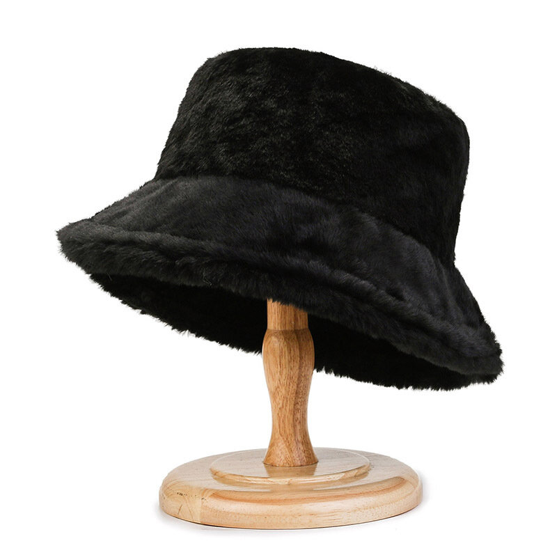 DIY Панама женская осень-зима для улицы теплоизоляционная меховая ткань / 318