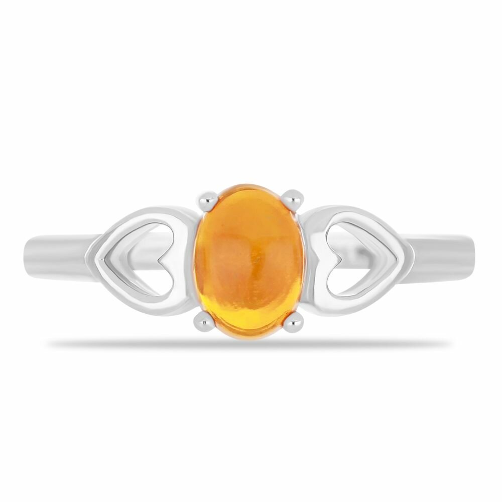 Кольцо, серебро, 925 проба, родирование, опал