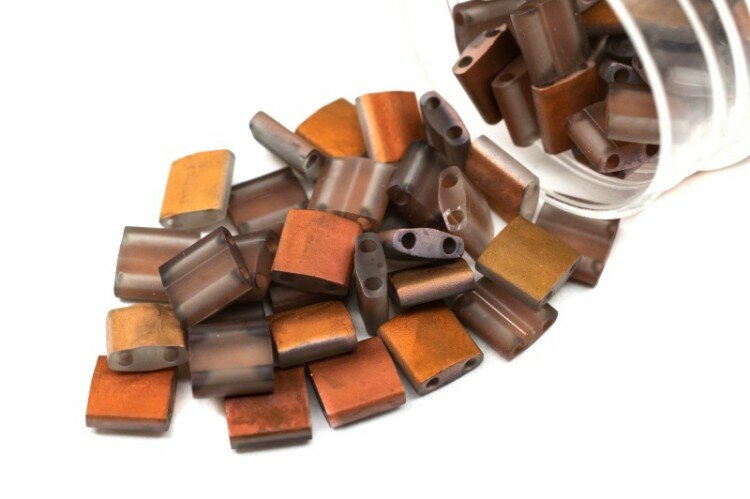 Бисер японский MIYUKI TILA #55027 Crystal Sunset Matted, матовый прозрачный, 5 грамм