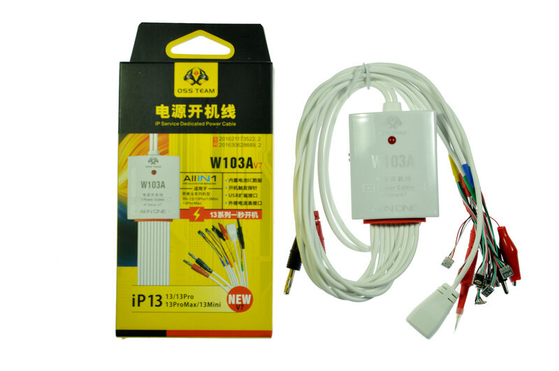 Кабель к блоку питания для подключения и проверки iPhone 6/6plus/7/7 Plus/8/8 Plus/X/XS/XS Max/XR/11/11 Pro/11 Pro Max/SE 2020/12/12 Pro/12 Mini/12 Pro max/13/13 Pro/13 Mini/13 Pro max W103v7