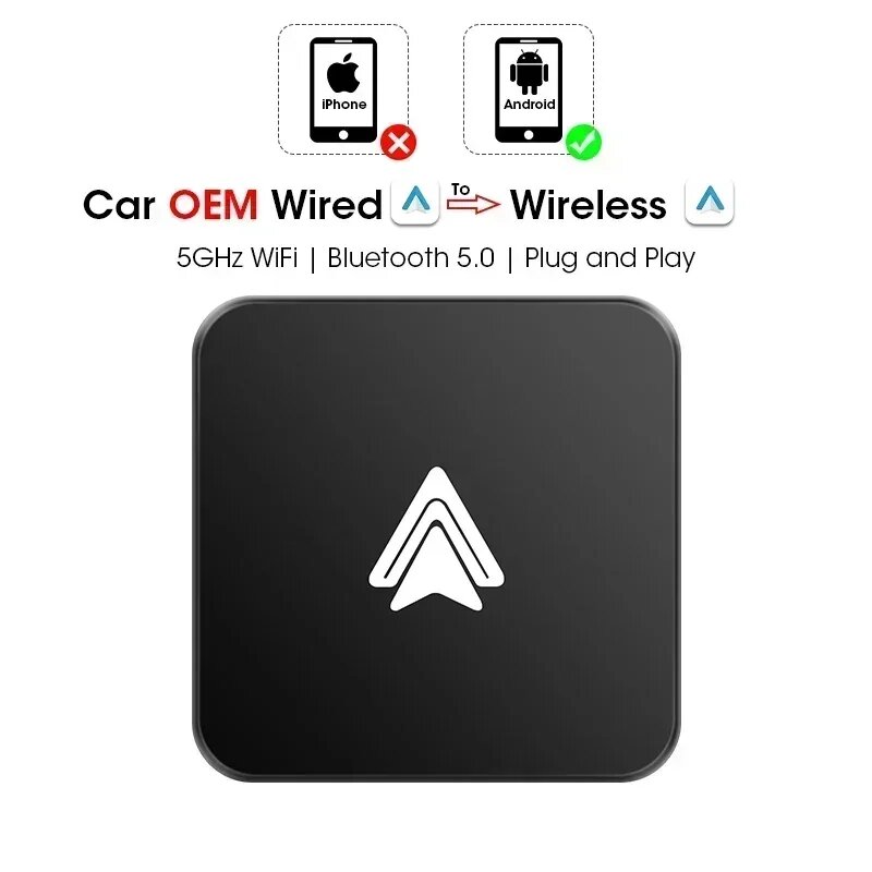 Беспроводной адаптер Carplay Android Auto, Box For Andriod Auto