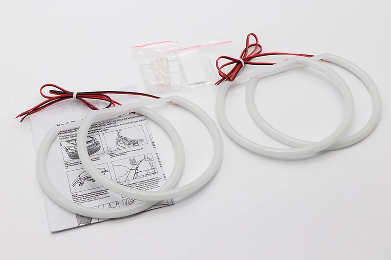 SMD хлопок свет светодиодный ангельские глаза белый и желтый комплект DRL для BMW E46 325i 325xi 330i 330xi с HID фарой 1999 2000-2005 гг. white