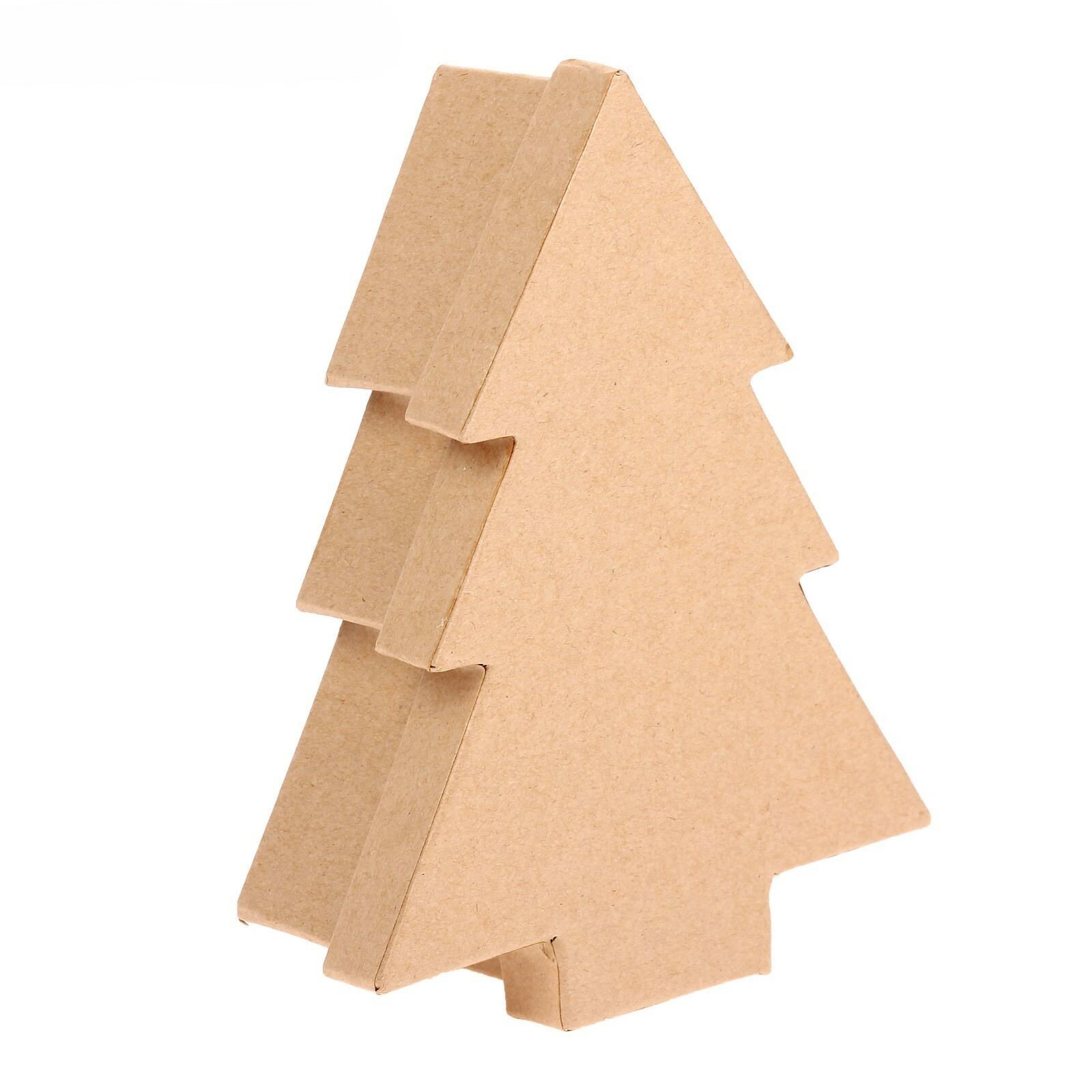 Основа для творчества и декорирования из папье-маше "Шкатулка-елочка" 11,5*15*4