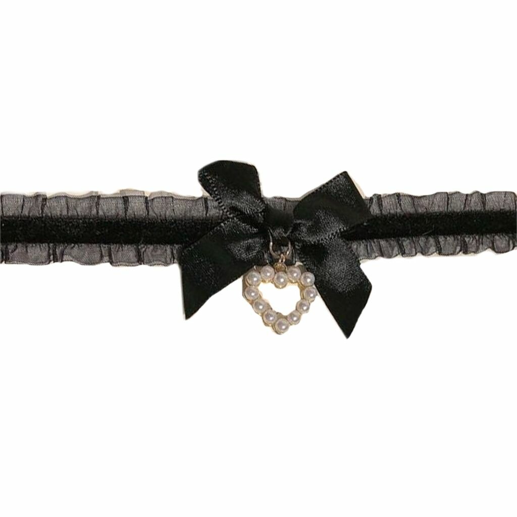 Ожерелье-ошейник с бантом Love Collar-Черный