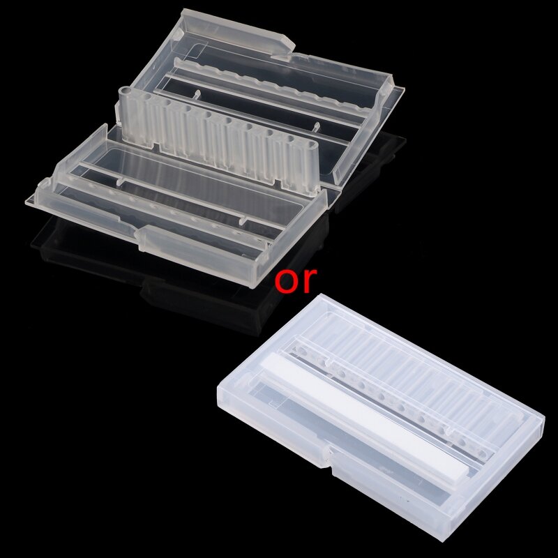 Сверло для Ногтей с 10 Отверстиями для Футляра Пластиковая Пустая Коробка Для Хранения Фрез Holde