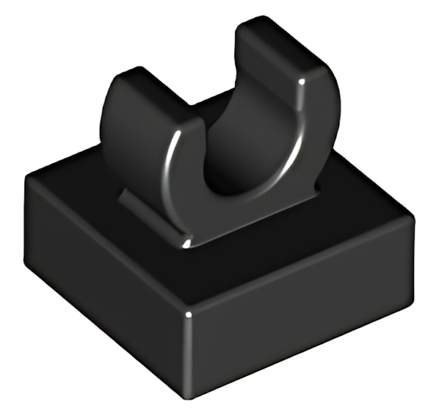 Деталь LEGO Lego Tile, Modified 1 x 1 with Open O Clip 15712 (44842) Black U