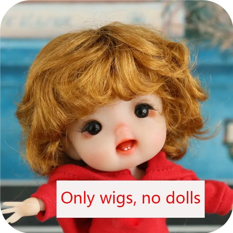 XiDonDon Парик для куклы 1/8 BJD высокотемпературное волокно золотой, черный, Wig only 219 SM3