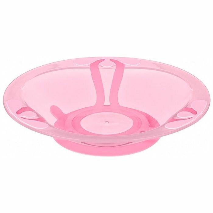 Тарелка детская Бытпласт для вторых блюд, на присоске, 400 мл, розовая, 431311905 (431311905/43132590598)
