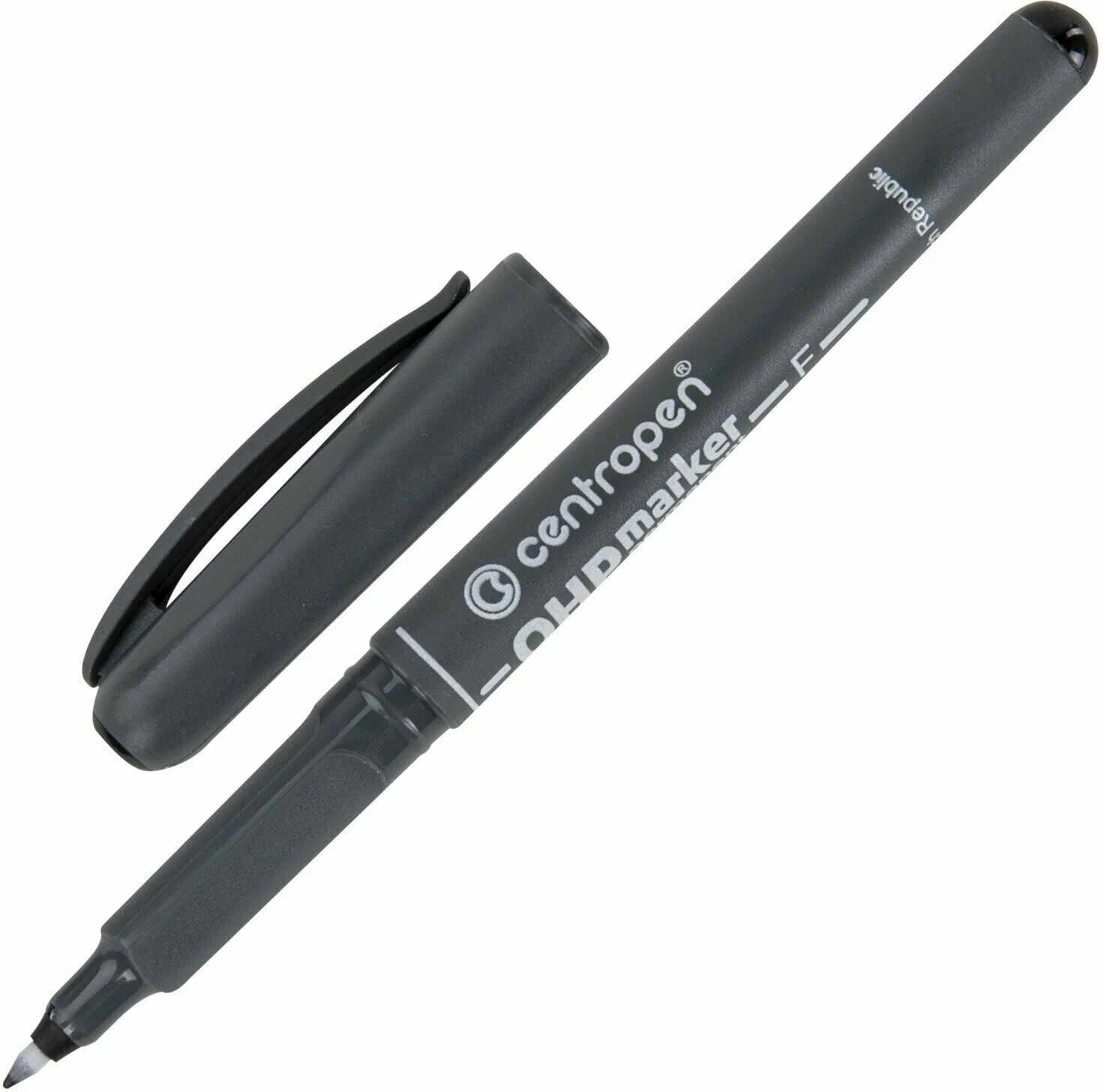 Маркер Centropen Перманентный водостойкий, 1 мм (2637 черный)
