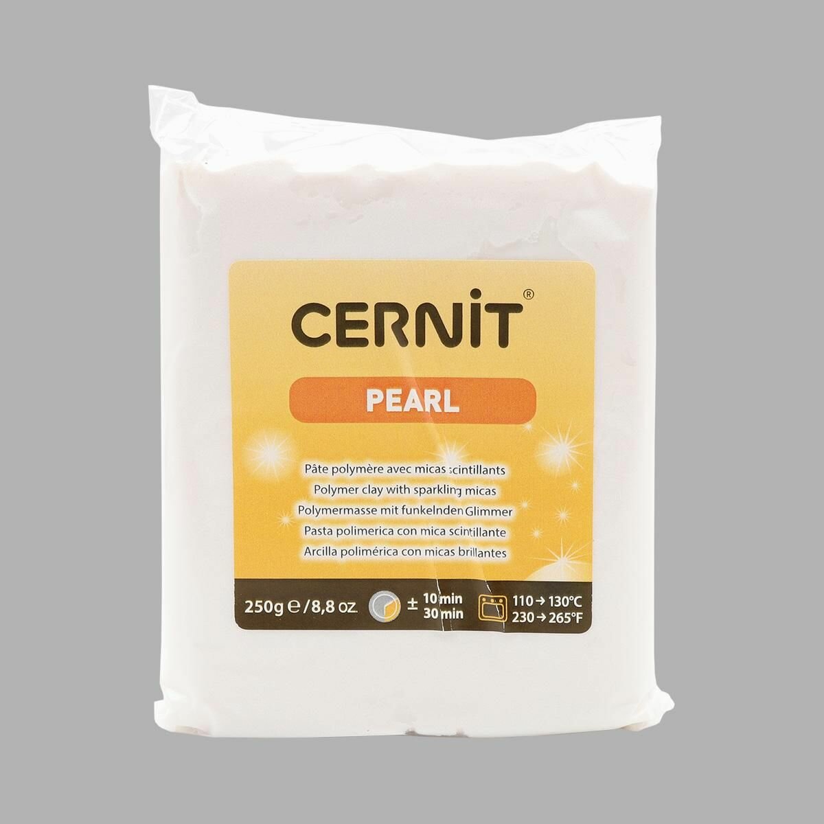 Пластика Cernit "Pearl", полимерная, запекаемая, цвет 085, жемчужно-белая, 250 г, CE0860250