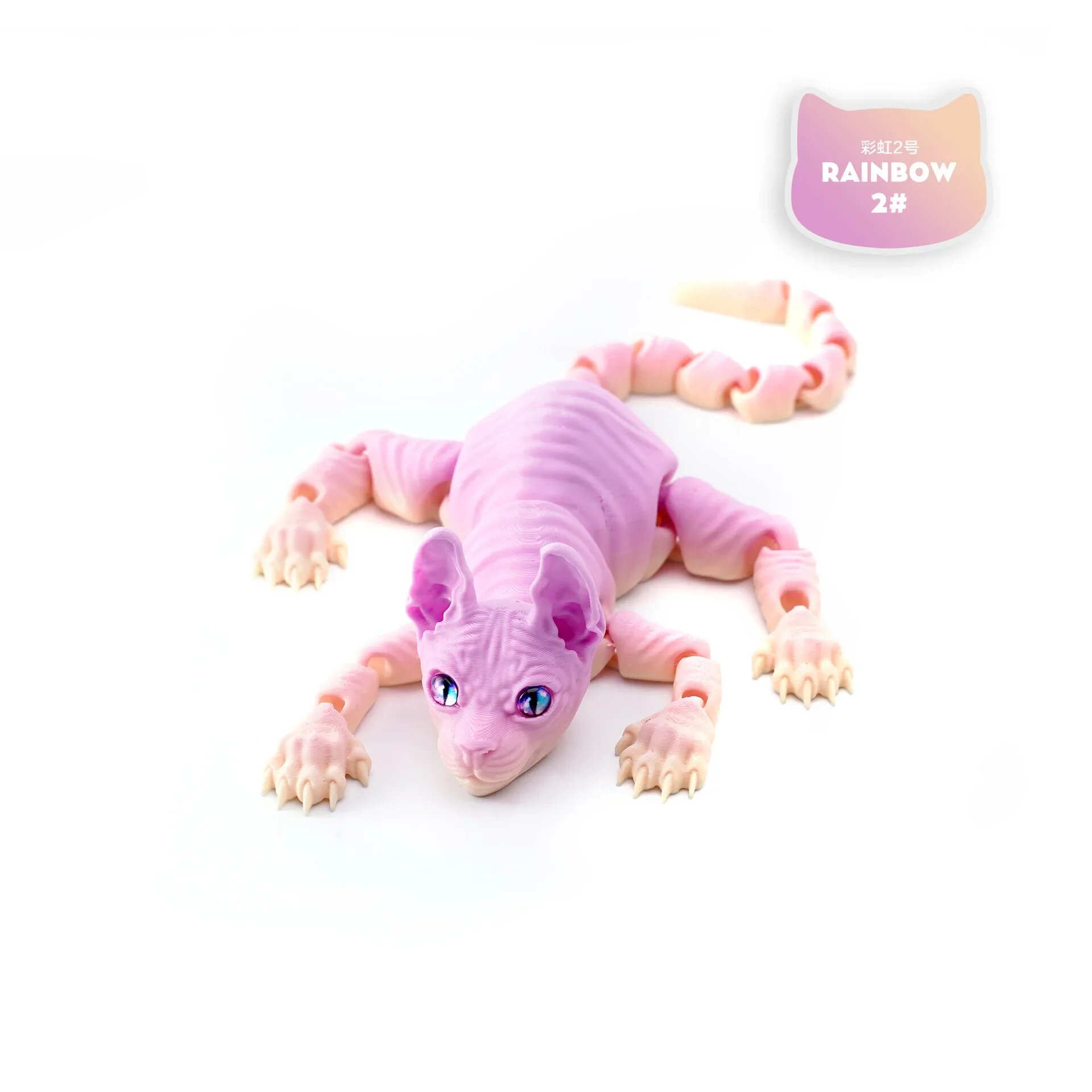 MOONBIFFY 3D-печать sphynx cat figurine Розовый, Random Color Change