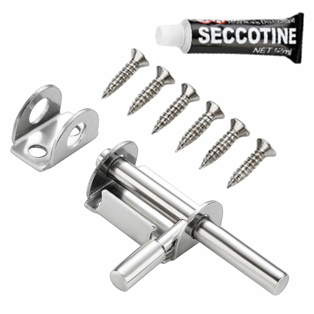 (1 шт.) Дверной замок с защелкой и пряжкой из нержавеющей стали-тип 1