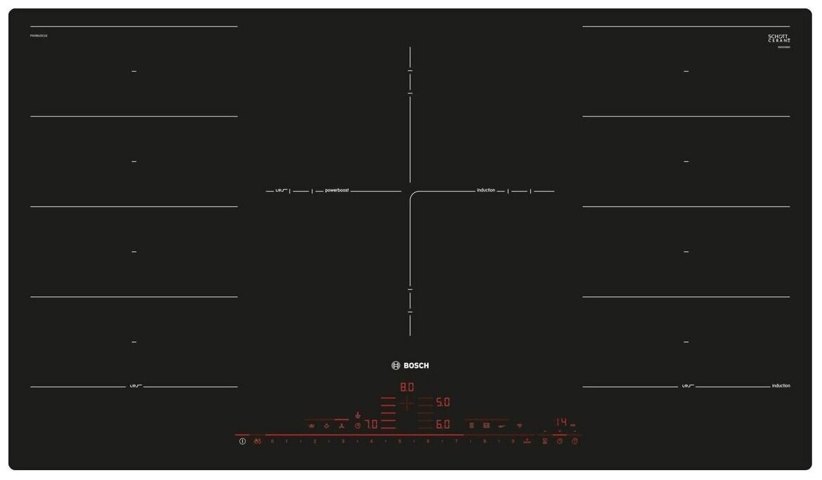 Индукционная варочная поверхность Bosch PXV901DV1E черный