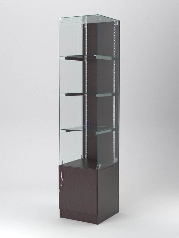 Витрина "астерия" №106 (без дверки, задняя стенка - ДСП), Дуб Венге