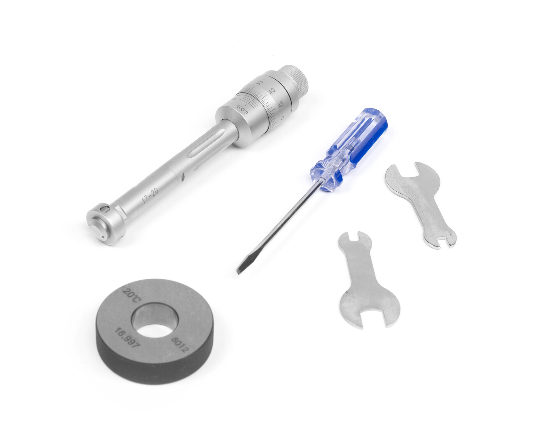 Нутромер микрометрический 3-точечный Micron НМТ 17-20 0,005 с установочным кольцом (грси № 90358-23)