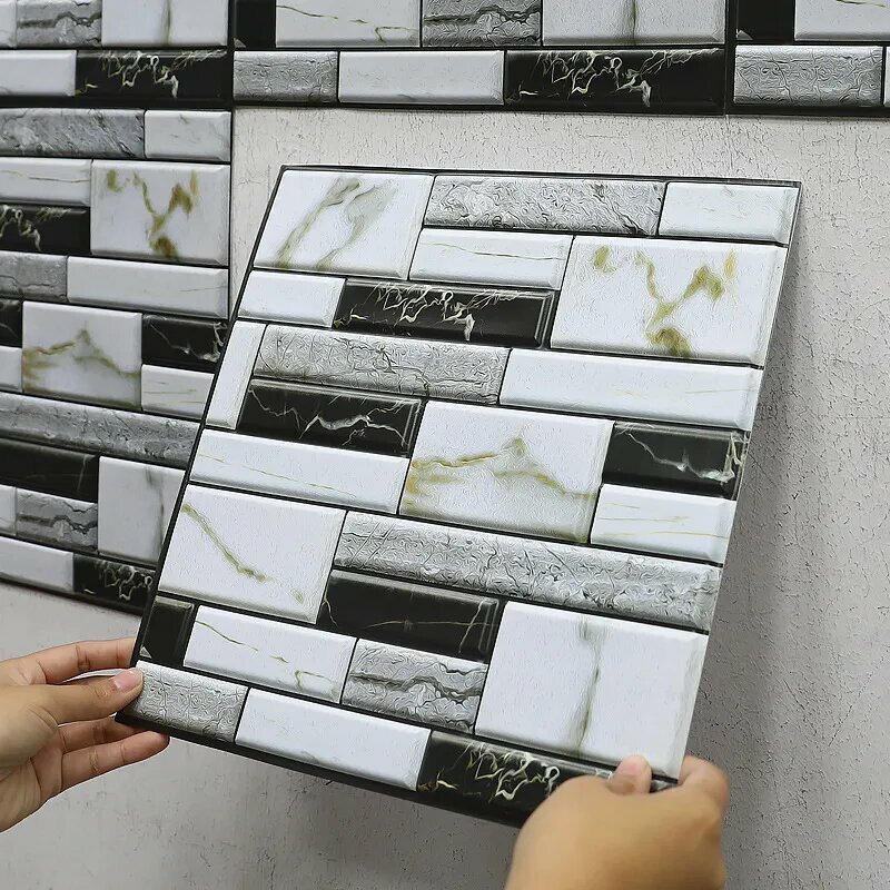 3D настенная наклейка из ПВХ, самоклеящаяся, влагостойкая, декоративная